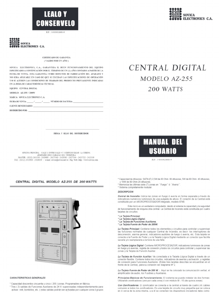 CENTRAL DIGITAL MANUAL DEL USUARIO - PDF Descargar Libre | PDF