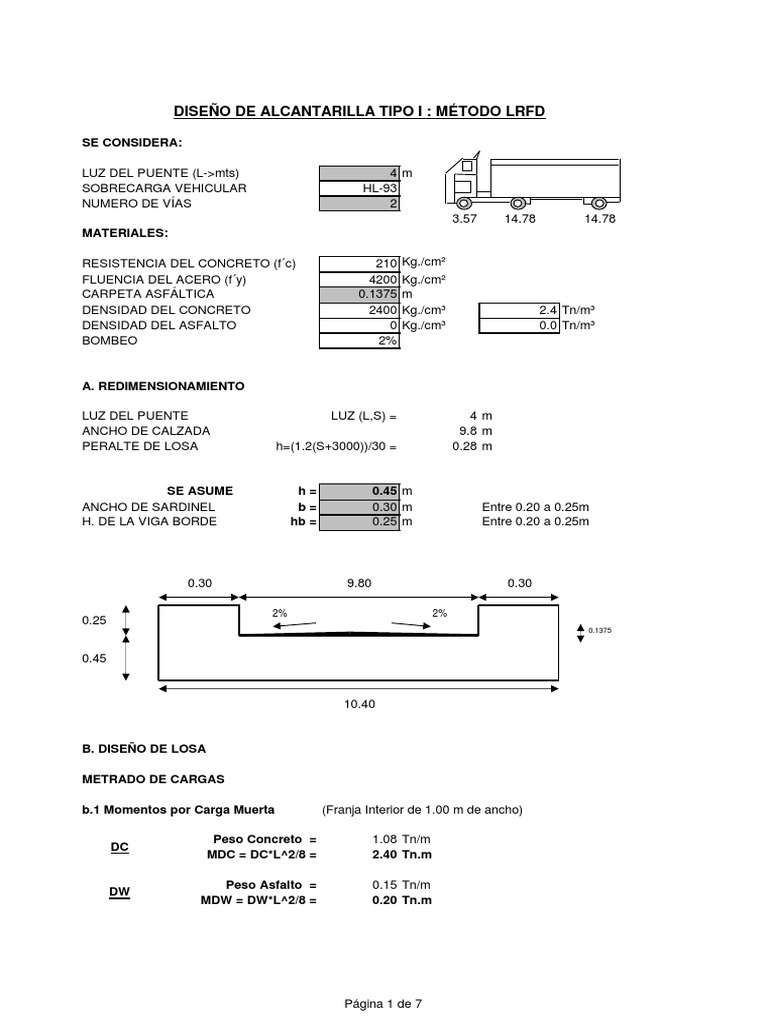Calcantarilla Tipo I | PDF