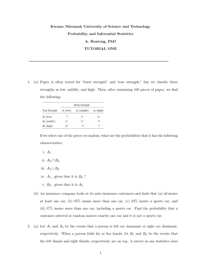 STAT523 Tutorial1 | PDF