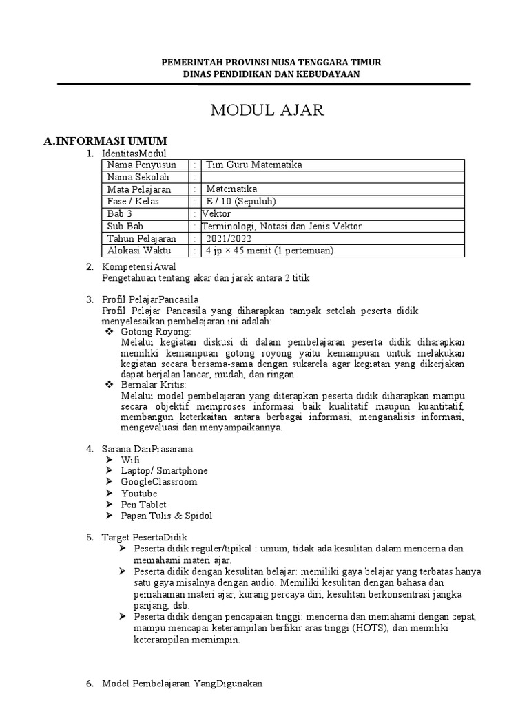 Modul 3a Vektor | PDF