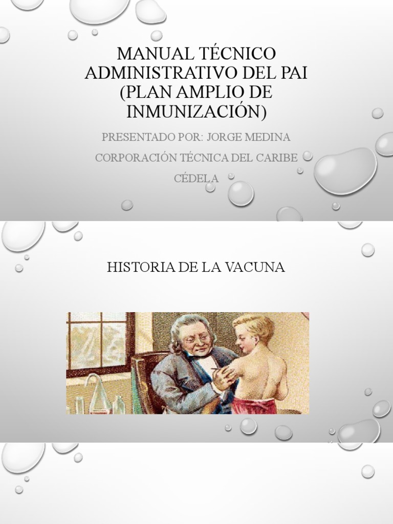 TEMA 1 Manual Técnico Administrativo Del Pai | PDF | Vacunas | Sistema ...