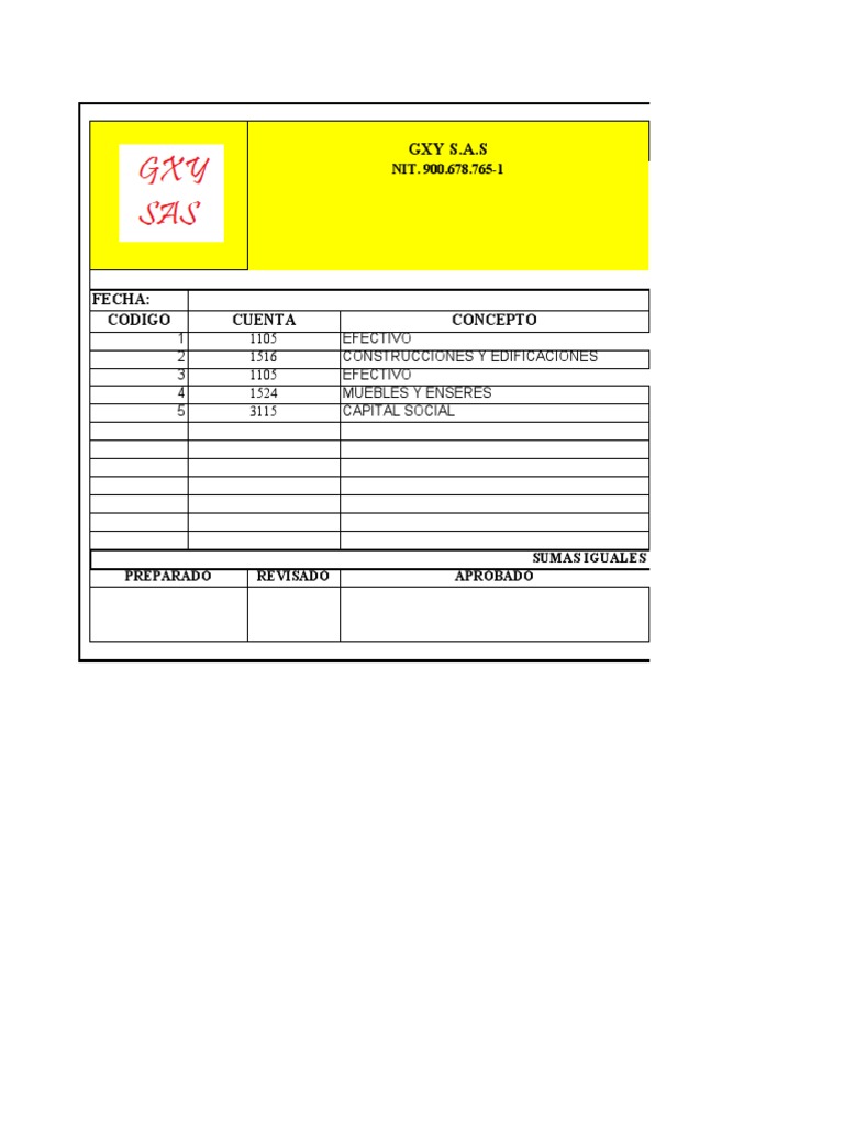 Formatos de Documentos Contables | PDF | Negocios | Finanzas y dinero