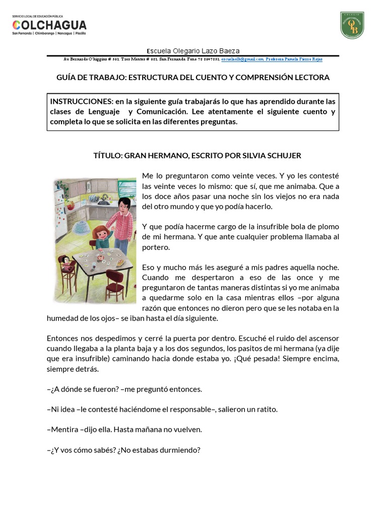 Guía de Cuento para Escuela Olegario Lazo | PDF | Poesía