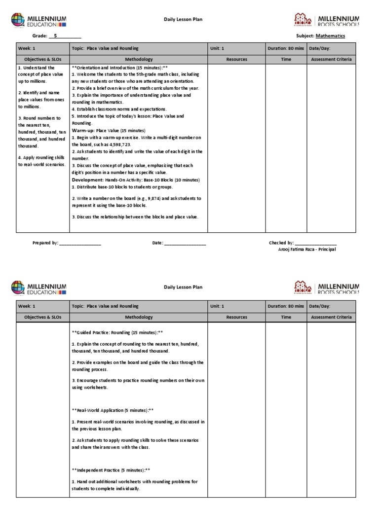 Lesson Plan Format | PDF | Lesson Plan | Cognitive Science