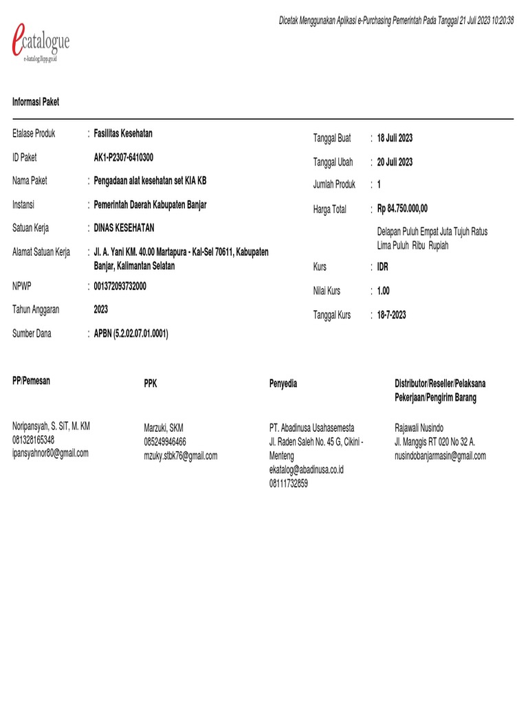 Ecatalog Pt. Rajawali Nusindo Set KIA KB | PDF