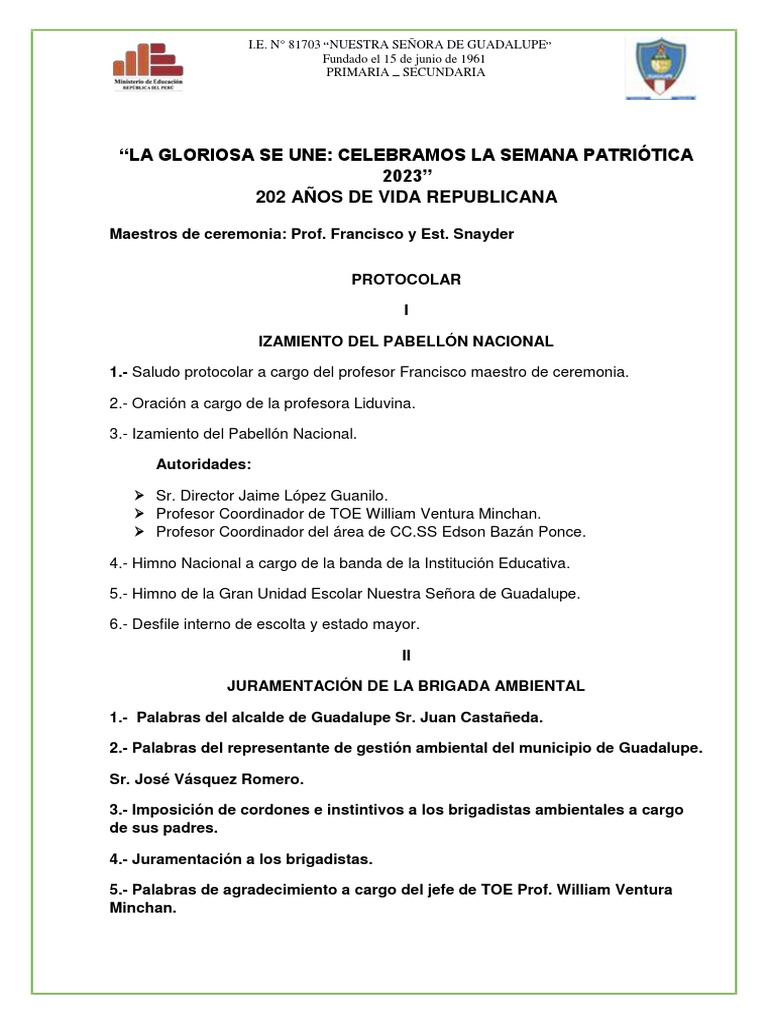 Programa para El Izamiento y Actuación | PDF