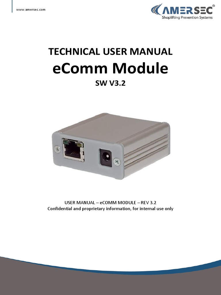 Ecomm Module: Technical User Manual | PDF