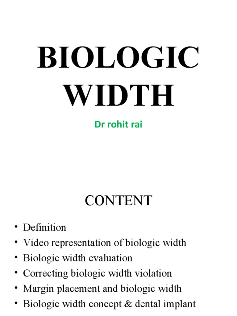 24 Biologic Width | PDF | Dental Implant | Periodontology