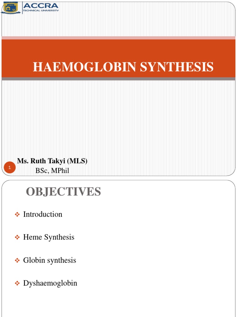 Haemoglobin Synthesis Overview | PDF | Wellness