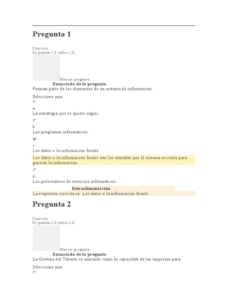 Evaluación Clase 5 | PDF | Sistema de informacion | Gestión del talento