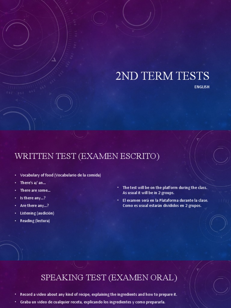 2nd Term Tests 2nd Primary | PDF