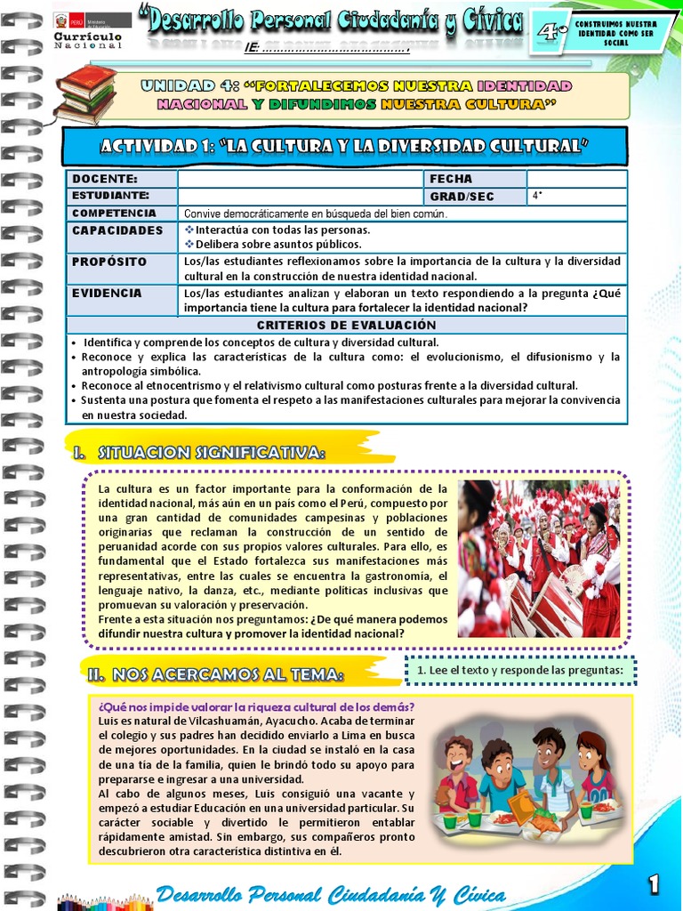 4° DPCC - Actv.01-Unid.4 2023 | PDF