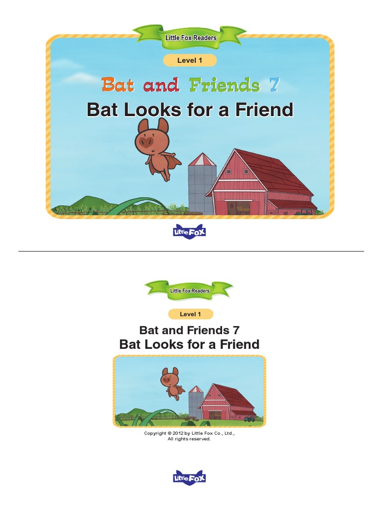 Bat And Friends 7 Bat Looks For A Friend Pdf