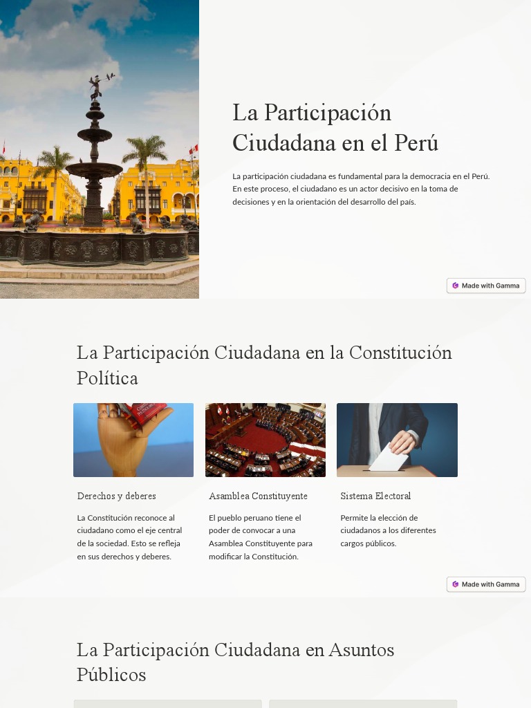 La Participacion Ciudadana en El Peru | PDF