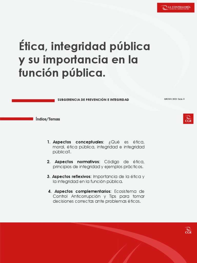 10 Material de Capacitacion Etica e Integridad | PDF