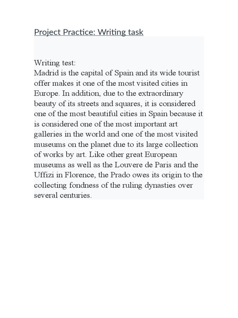 Project Practice-Writing Task | PDF