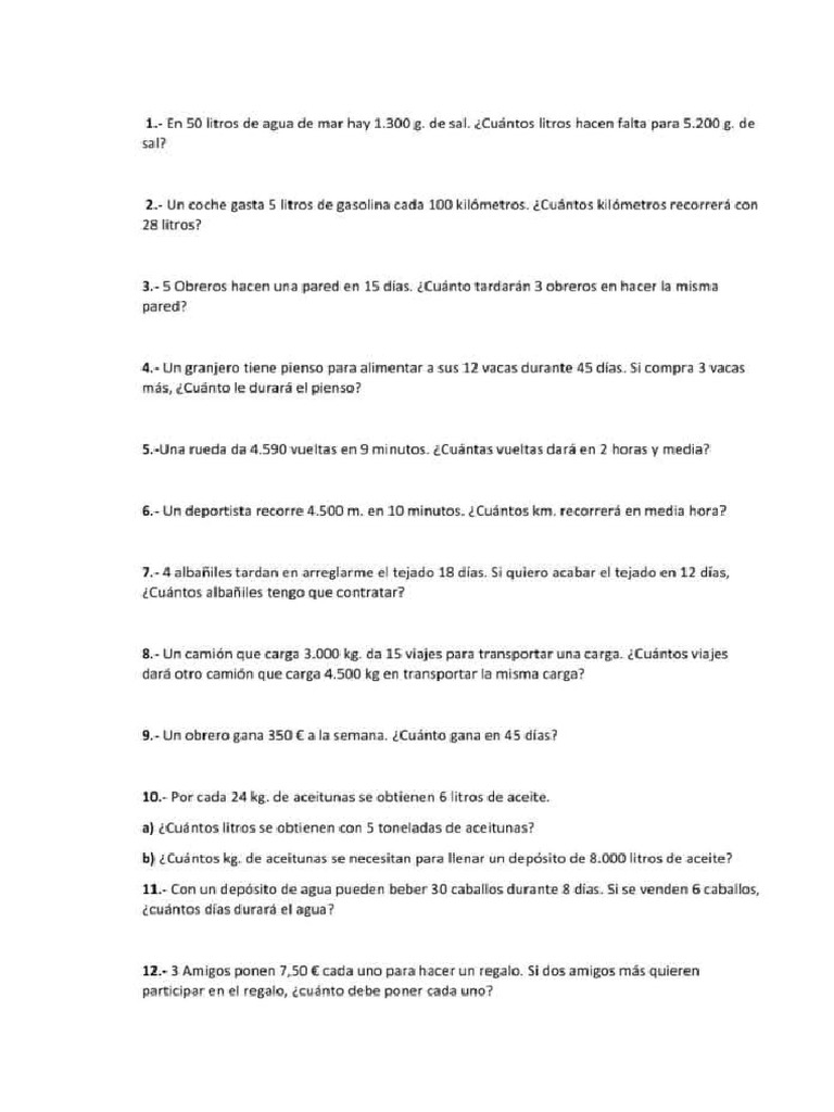 Ejercicio I, Primir | PDF