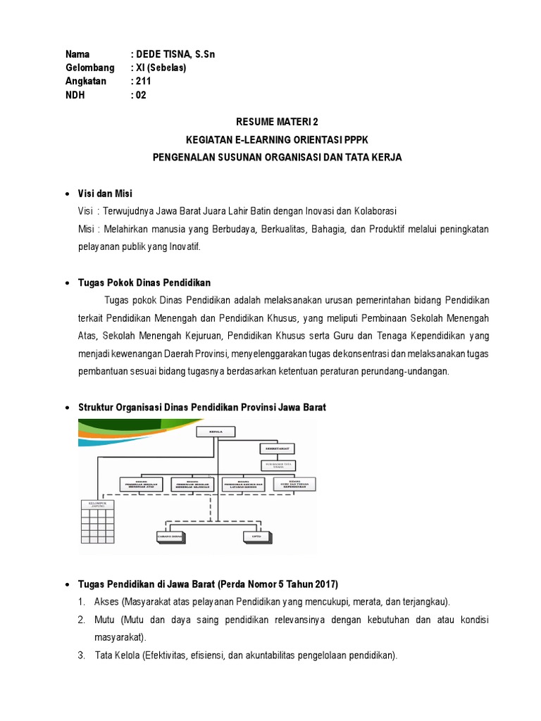 Resume Materi 2 (Pengenalan Susunan Organisasi Dan Tata Kerja) FINA (1 ...