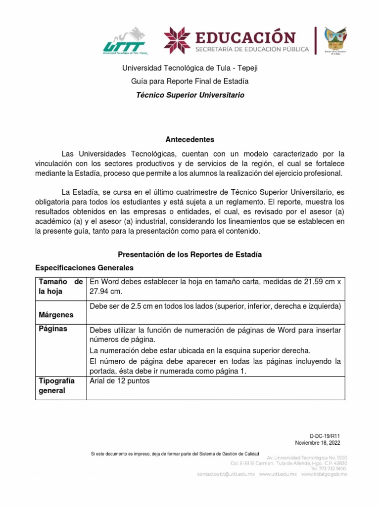 Guia de Reporte-TSU | PDF