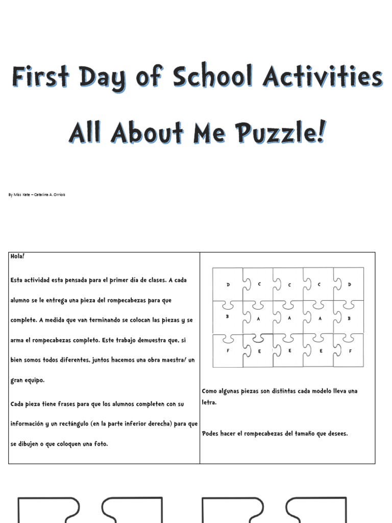 Puzzle First Day of Class | PDF