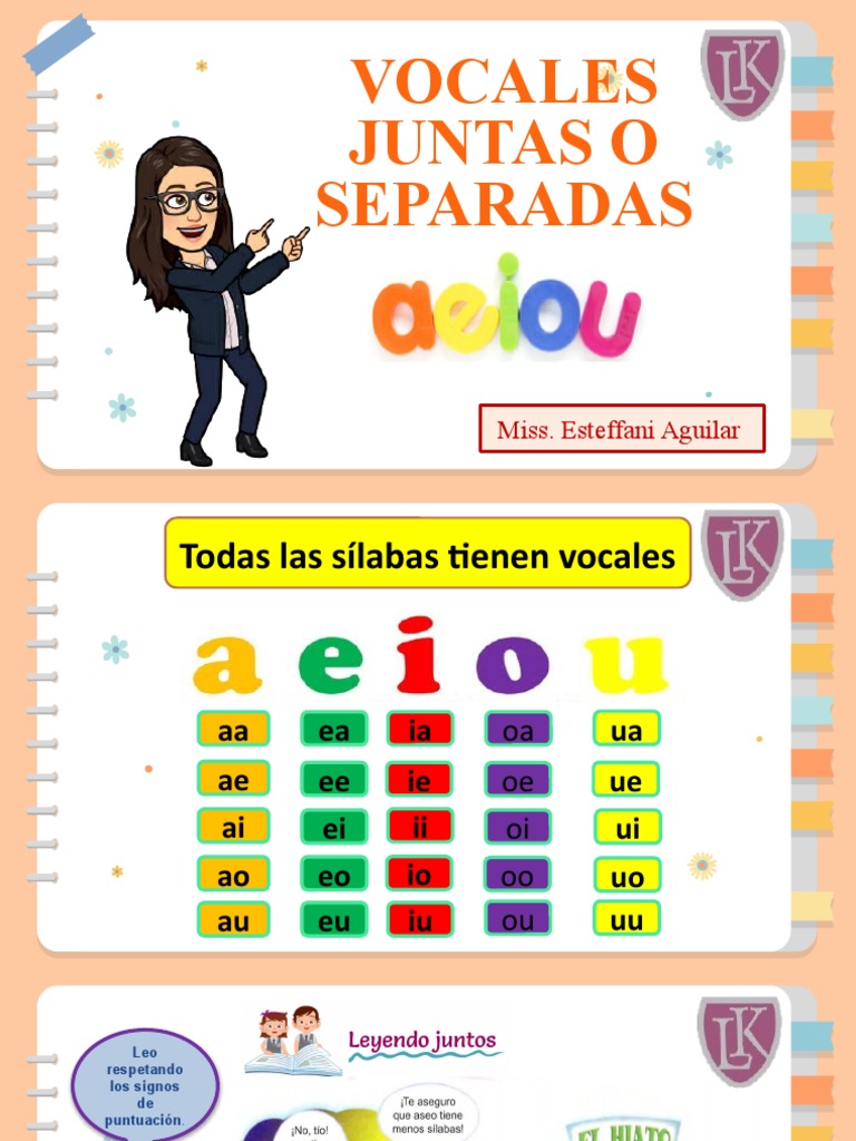 Vocales y Diptongos en Español | PDF | Comunicación humana | Voz humana