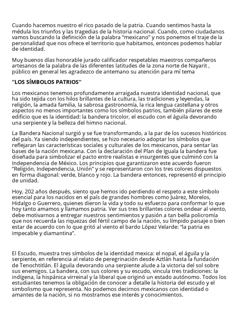 Los Símbolos Patrios | PDF