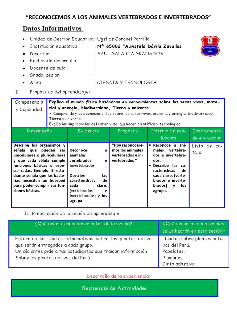 CIENCIA Animales vertebrados e imvertebrados | PDF