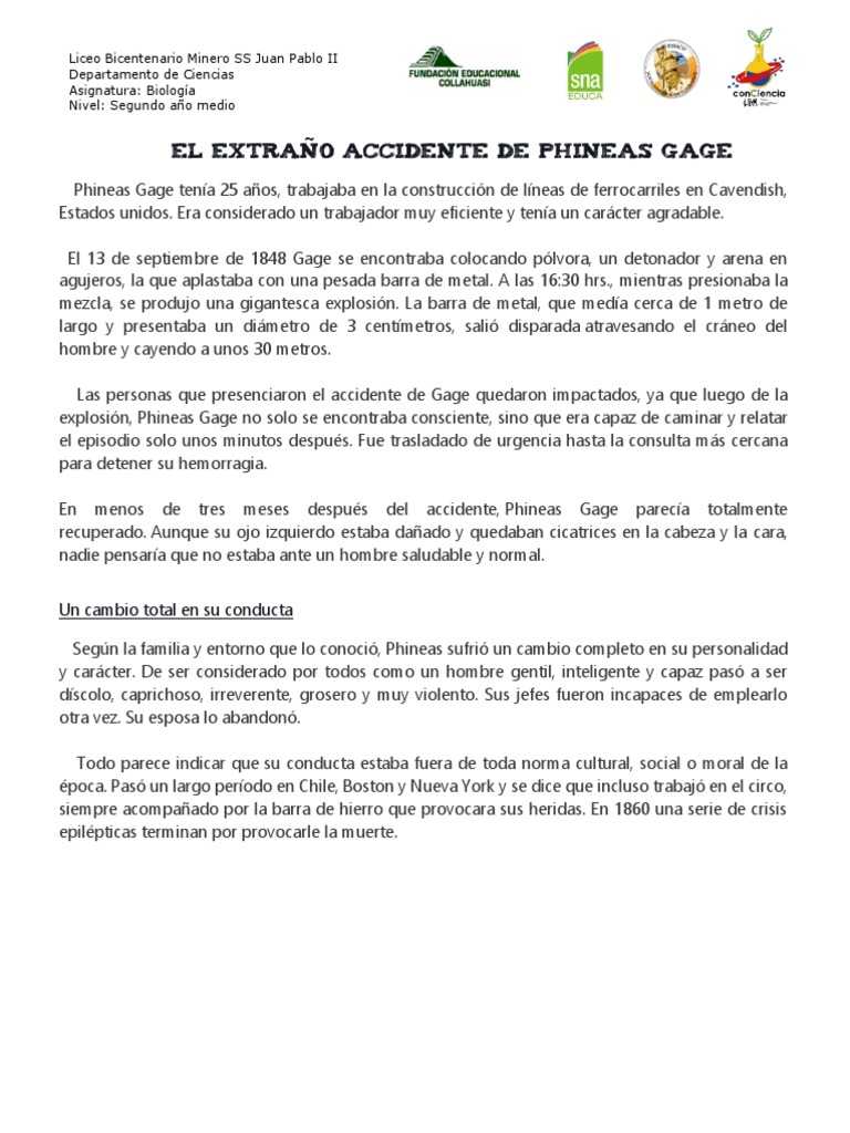 Phineas Gage_caso | PDF