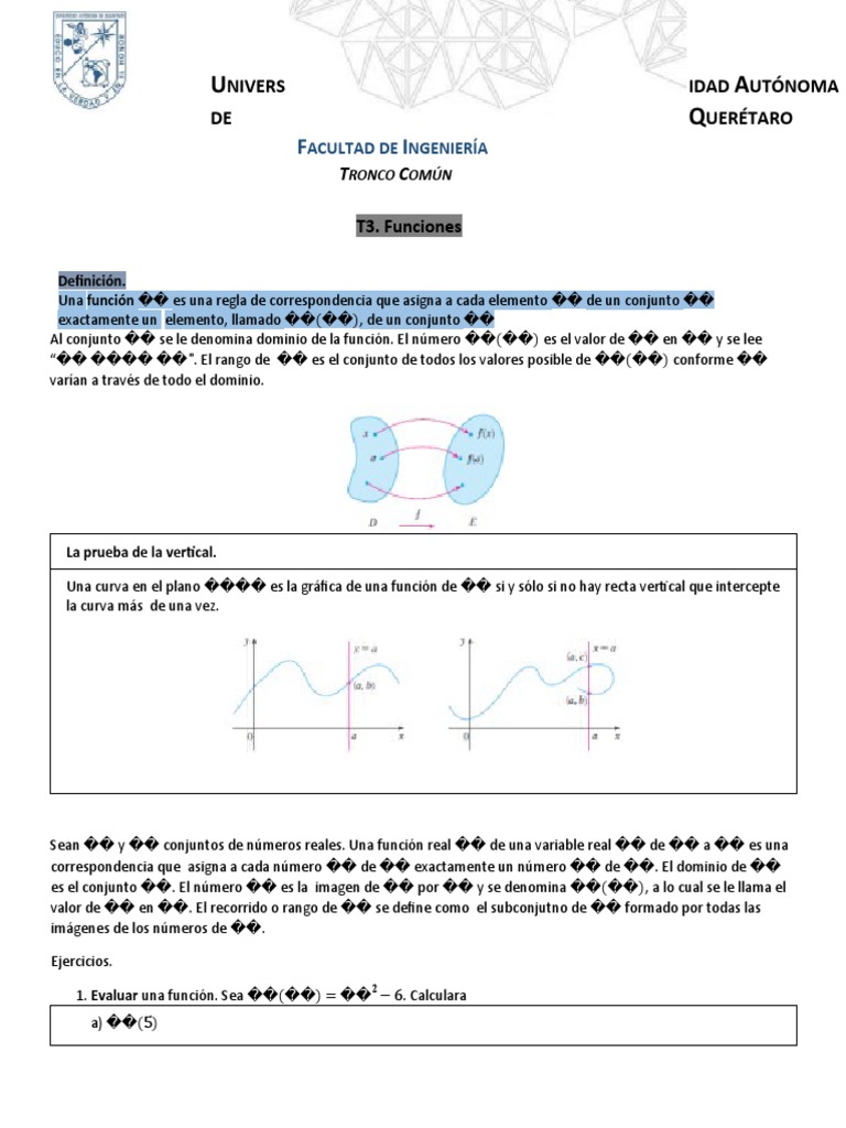 T3. Funciones | PDF | Función (Matemáticas) | Geometría