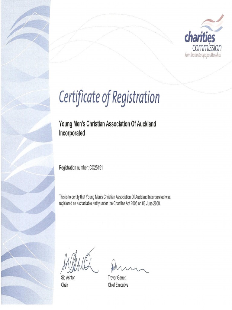 Charities Commission Certificate | PDF