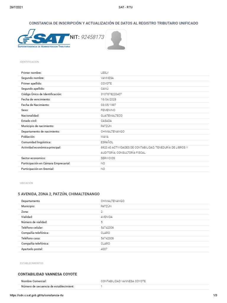 SAT - RTU - Actualizado | PDF