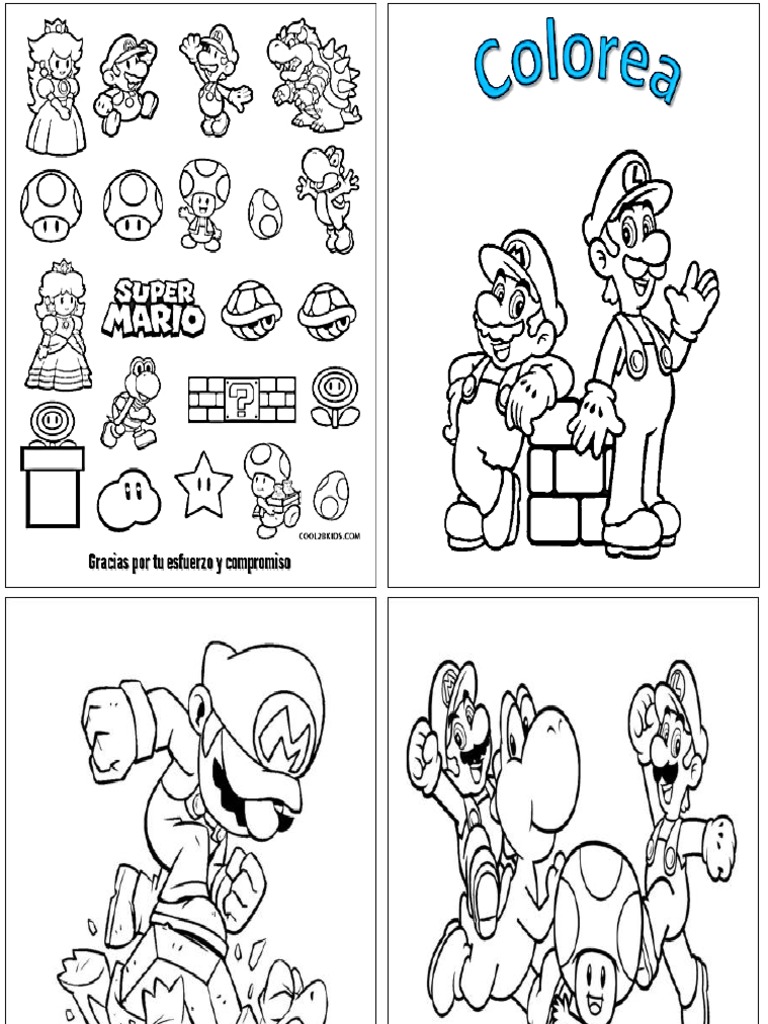Libro Colorear Mario Bross | PDF