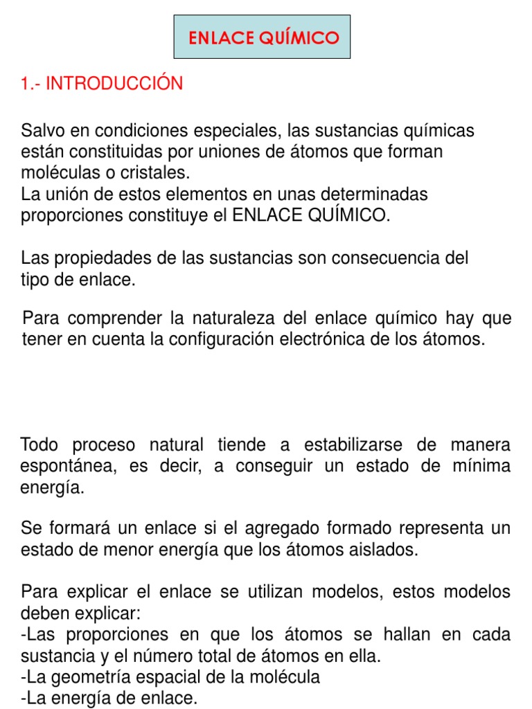 Enlace Ionico | PDF | Enlace químico | Moléculas