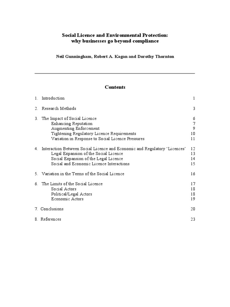 Social Licence in Corporate Compliance | PDF | Business | Finance ...