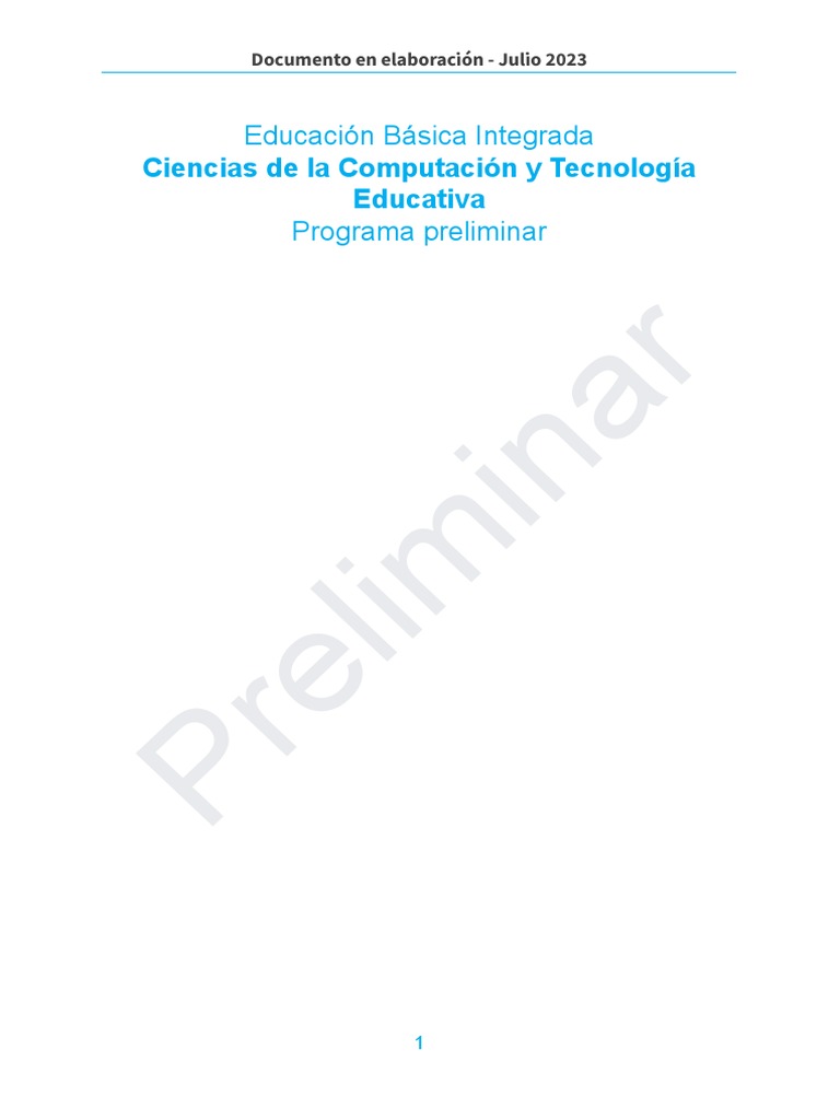 Ciencias de La Computación y Tecnología Educativa - Tramo 3. 3° y 4 ...