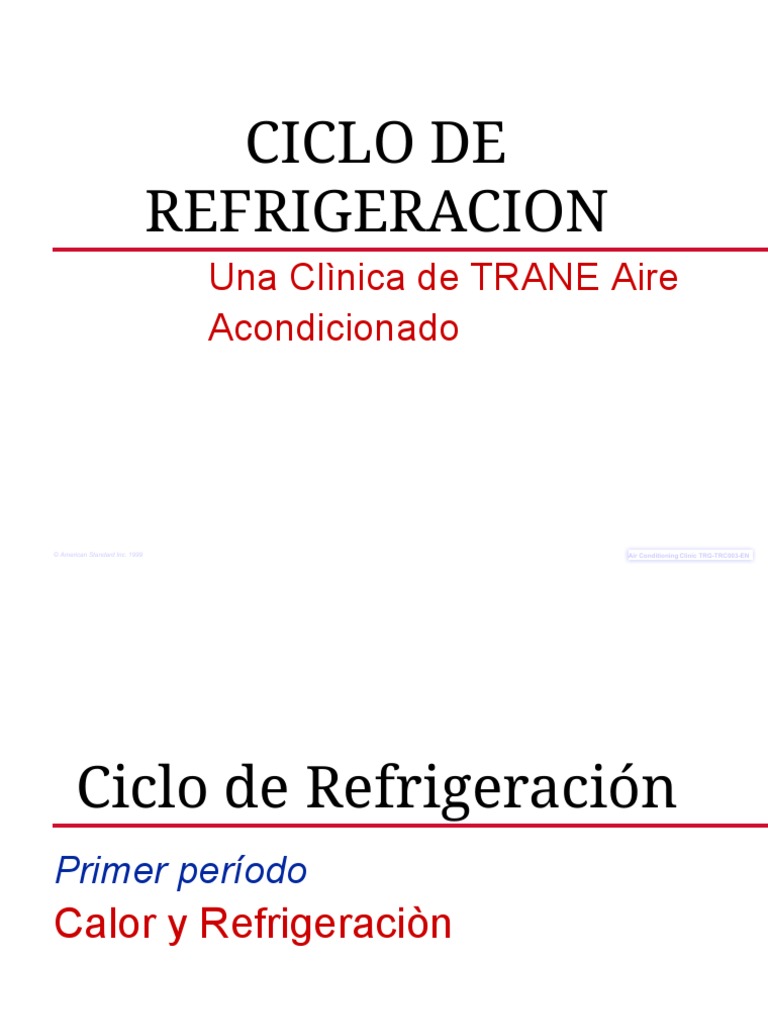 Ciclo de Refrigeracion | PDF | Refrigeración | Calor