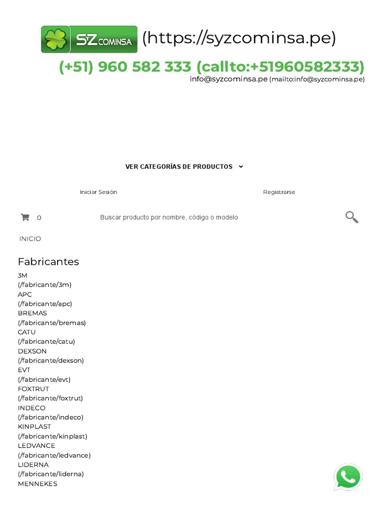 Catálogo de Productos Syzcominsa | PDF