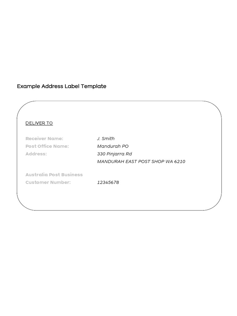 Address Label Template | PDF