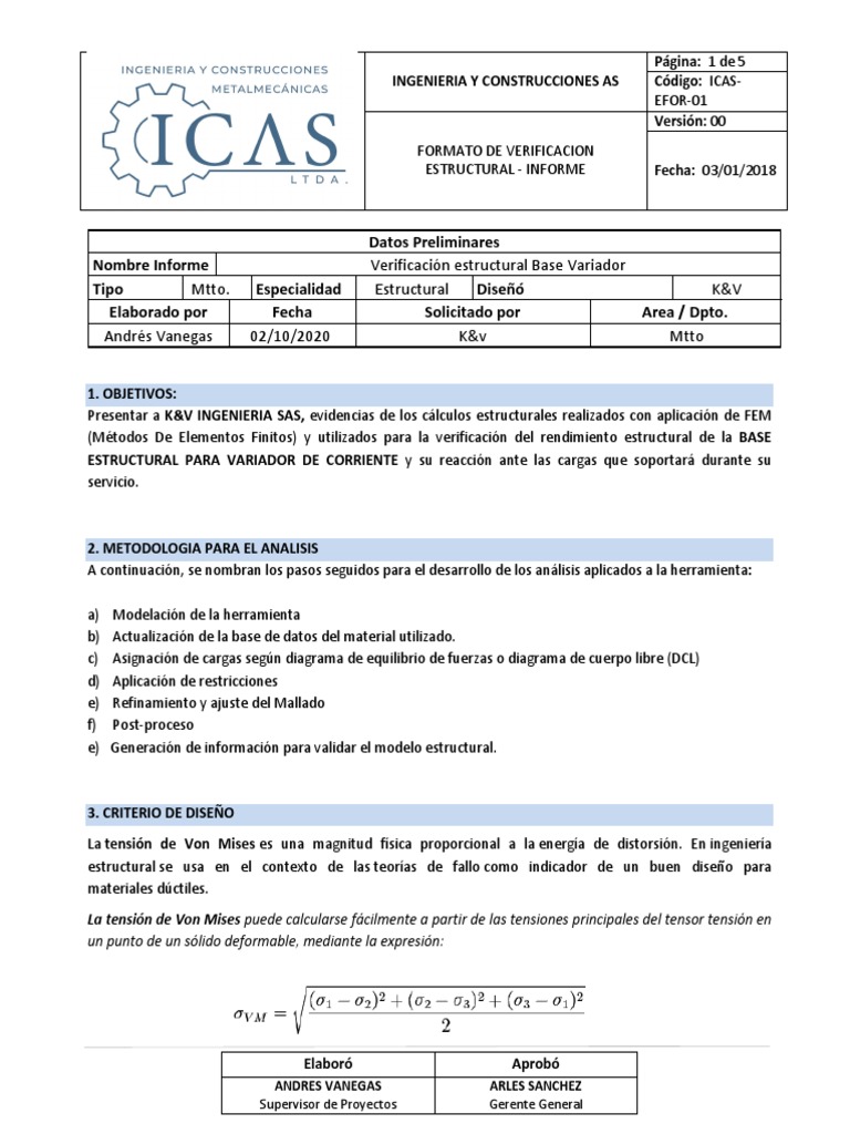 Icas Ltda-Informe - Estructural - K&V | PDF