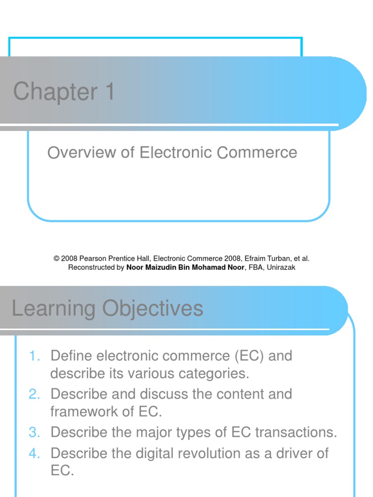 Overview of Electronic Commerce | PDF | E Commerce | Business Model