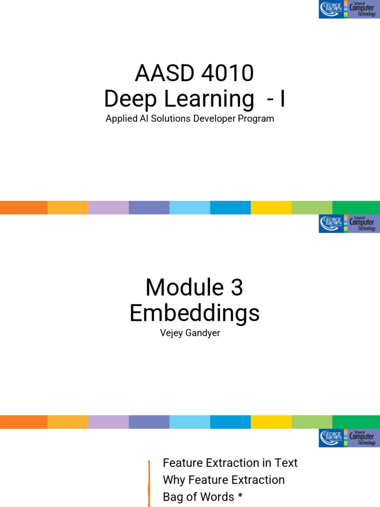 Module03 Embeddings | PDF | Computing | Information Science