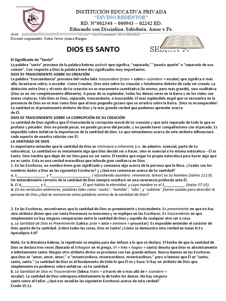 Dios Es Santo 17 | PDF