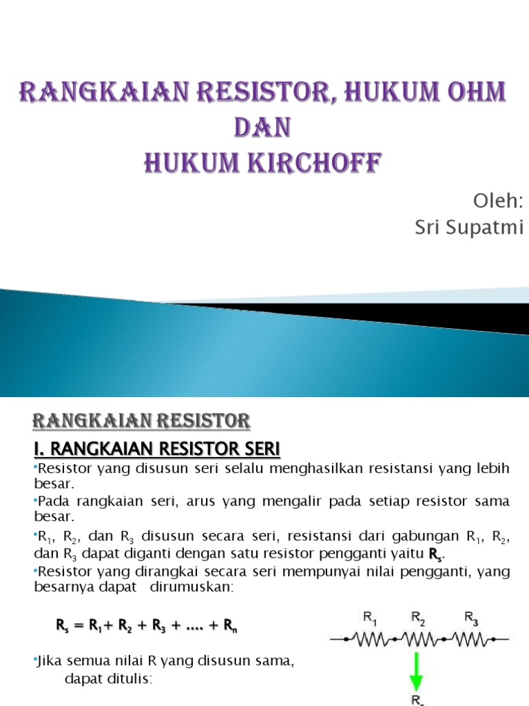 Rangkaian Resistor, Hukum Ohm | PDF