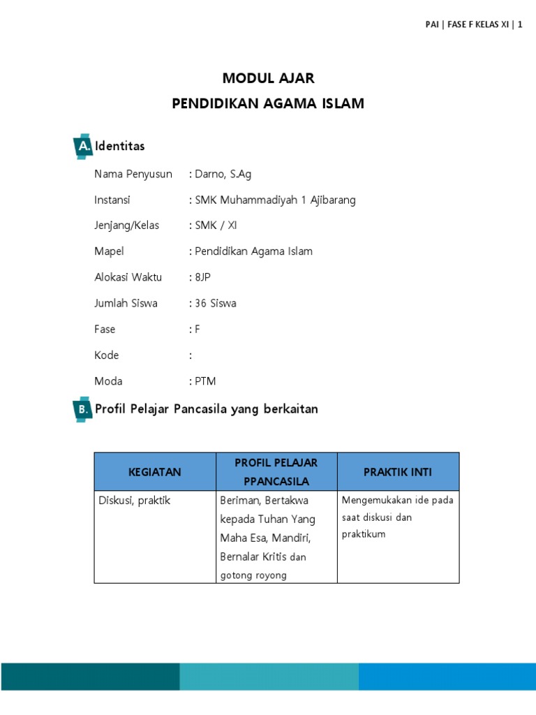 Modul Ajar Agama Islam | PDF
