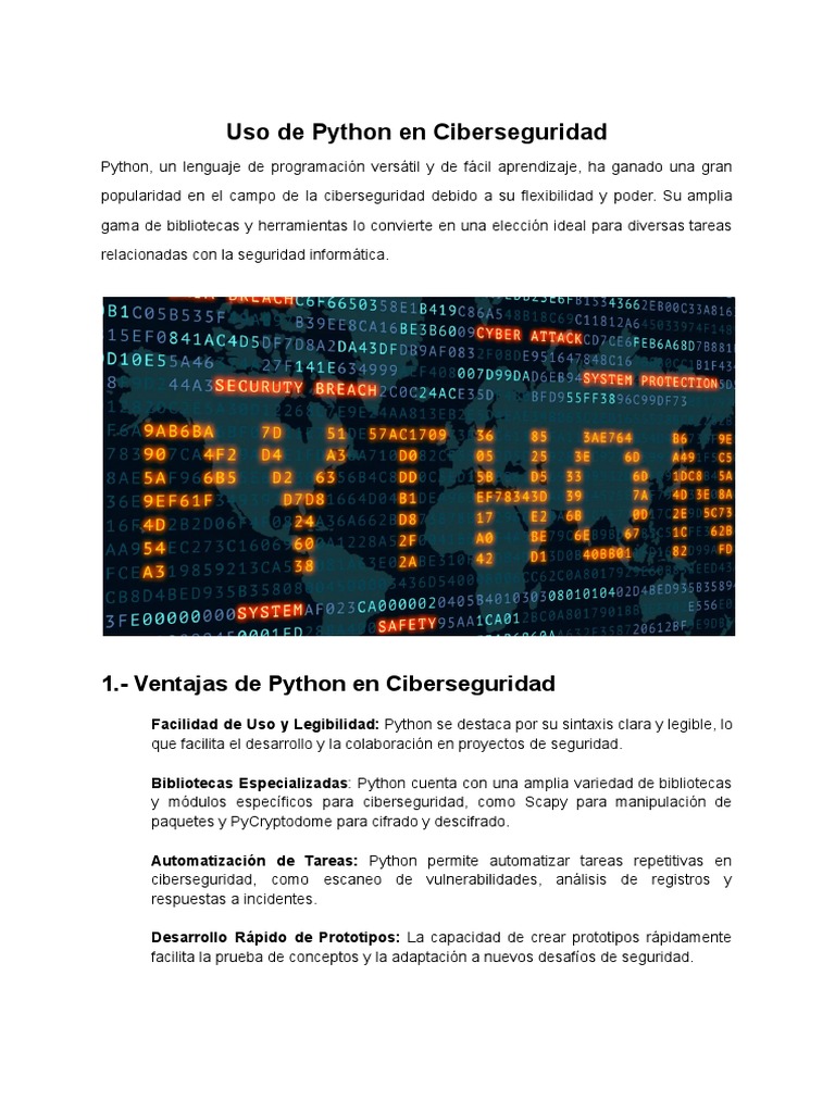 Uso de Python en Ciberseguridad | PDF