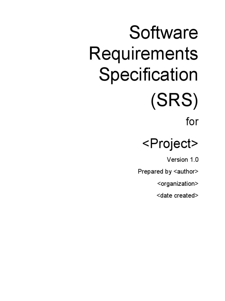 SRS Template | PDF