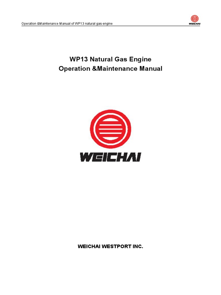 WP13 Natural Gas Engine Manual | PDF | Home & Garden