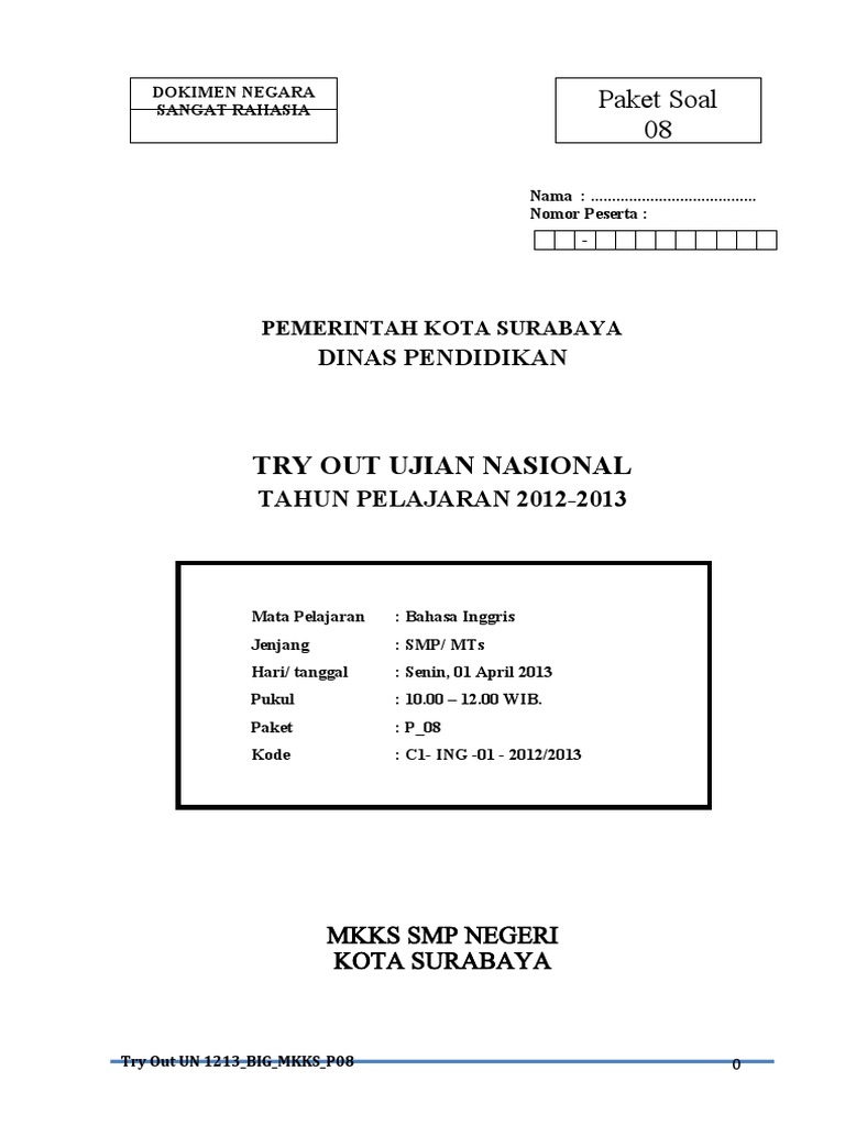 Soal Paket 8 | PDF