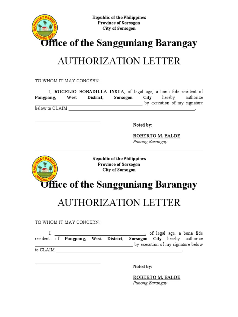 Authorization | PDF | Philippines