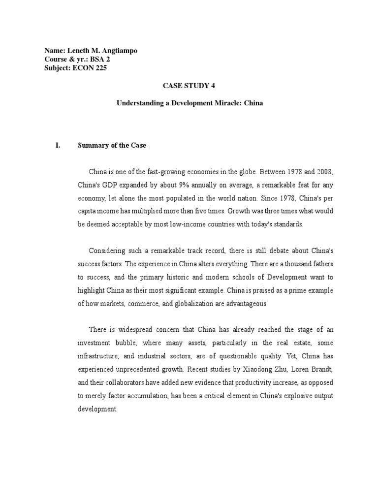 Angtiampo, Leneth - Case Study-4 | PDF | China | World Politics